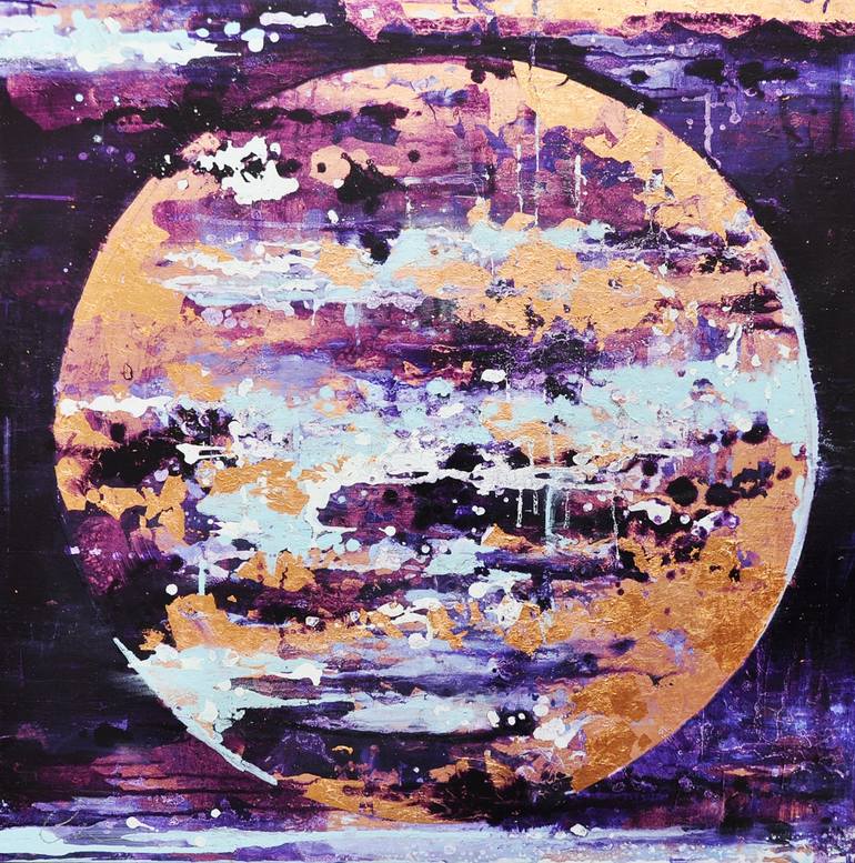 Meridian with Blue Painting by Chelsea Davine | Saatchi Art