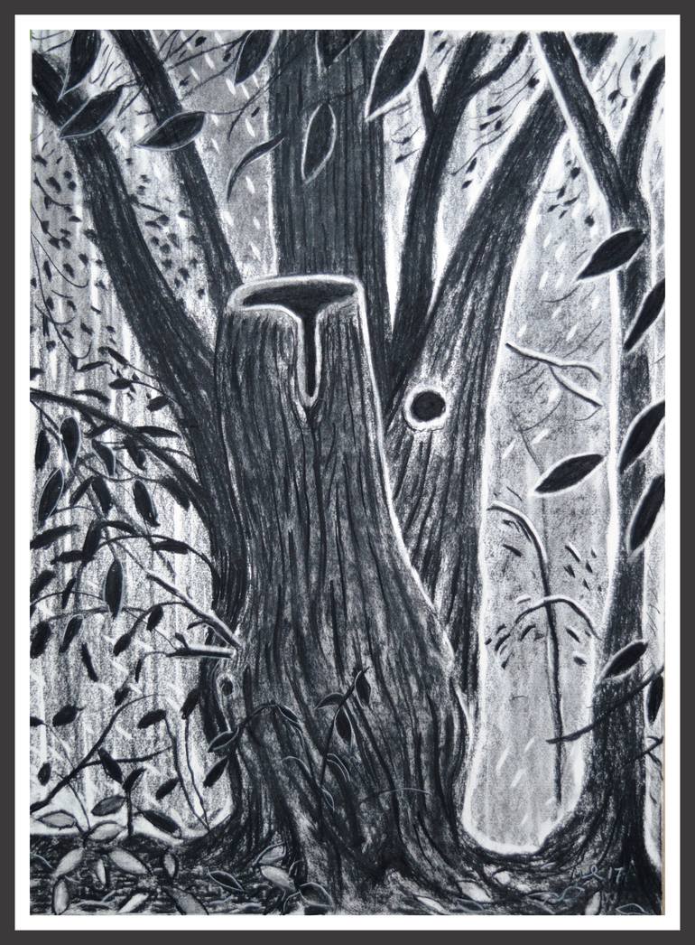 In The Forest Drawing by Mossie Quille | Saatchi Art