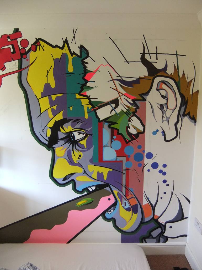 candyfloss and diarrhea Painting by gillon lockett | Saatchi Art