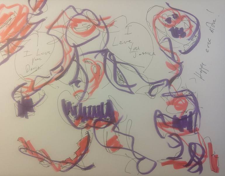 It's love! Drawing by David Raznick | Saatchi Art