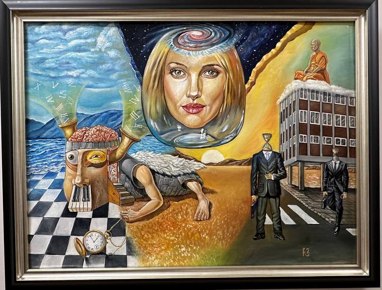 The multifaceted mind gives birth to time Painting by Krasimir Kostov ...