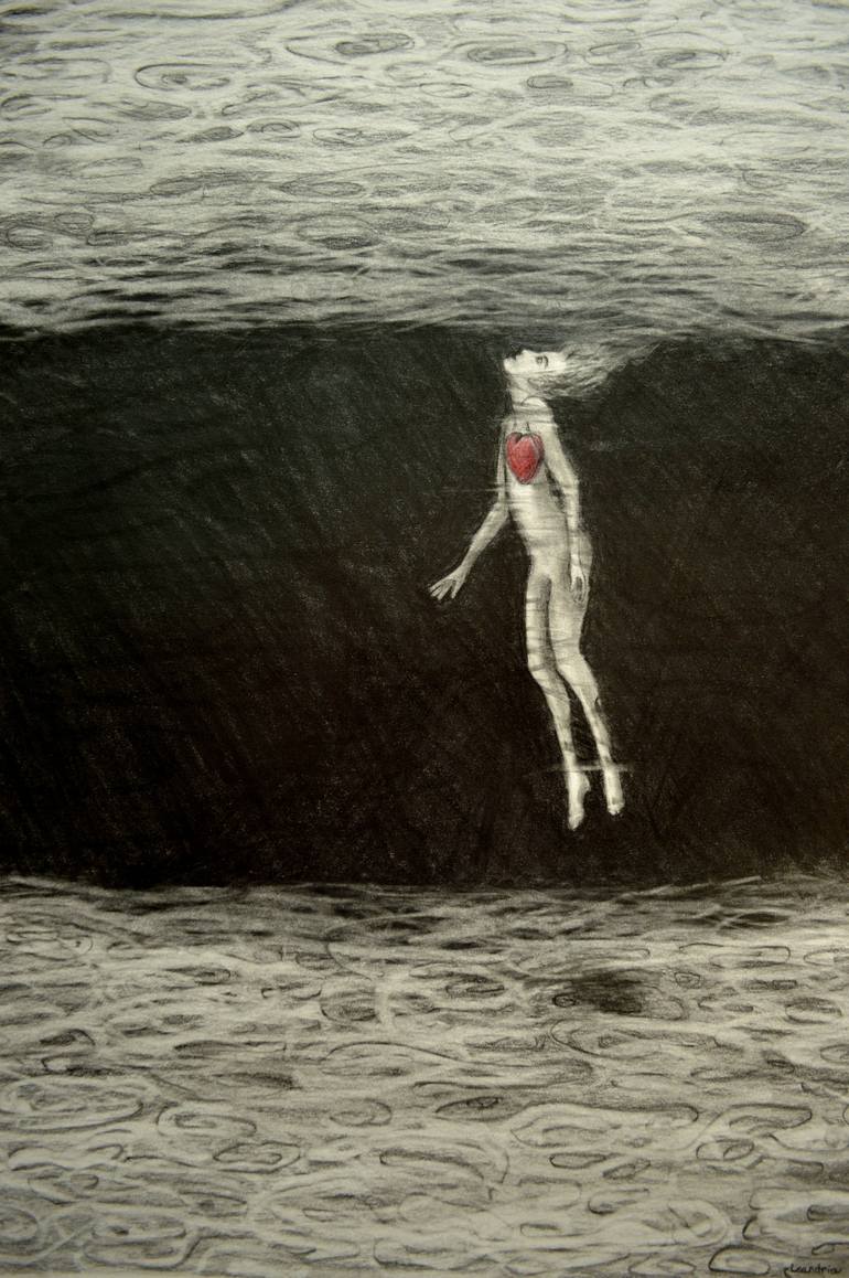 Floating Hearts 1 Drawing by Leandria Goodman | Saatchi Art