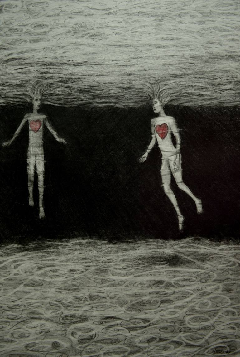 Floating Hearts 2 Drawing by Leandria Goodman | Saatchi Art