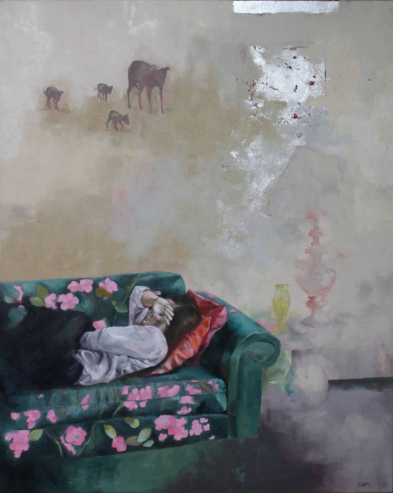 El sueño (The dream) Painting by Liz Gartz | Saatchi Art
