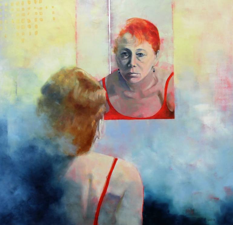 Le miroir Painting by Liz Gartz | Saatchi Art