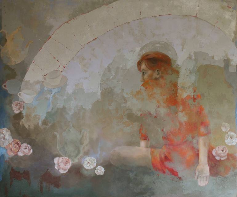 Tea time Painting by Liz Gartz | Saatchi Art