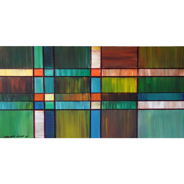24X48X2 ORIGINAL ABSTRACT Painting by Thomas John Painting by Thomas j ...