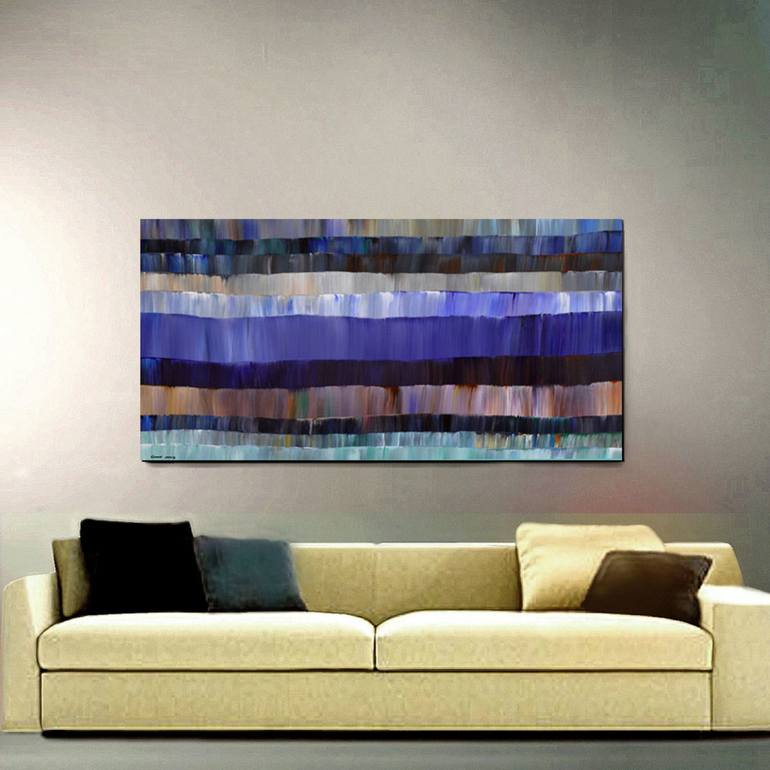 Blue stripes III Painting by Thomas J Gress Sr | Saatchi Art