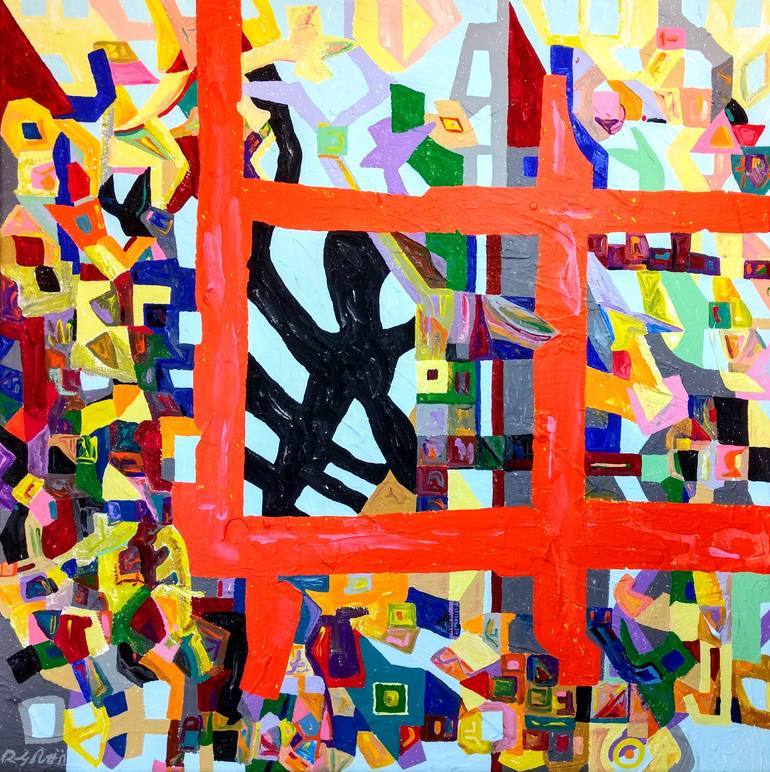 Divider Fragment Painting by Randy Nutt | Saatchi Art
