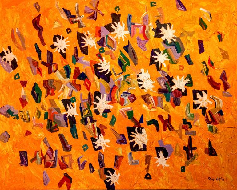 Seeds Flowers Stars Painting by Randy Nutt | Saatchi Art