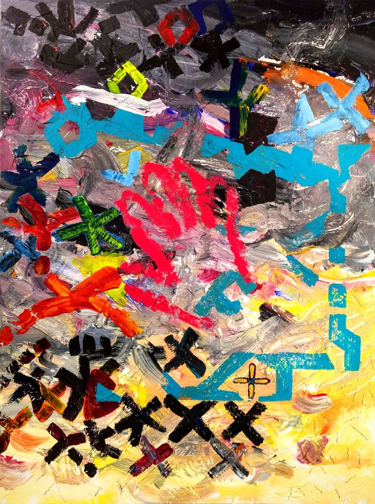 Jesus Makes His Mark Painting by Randy Nutt | Saatchi Art