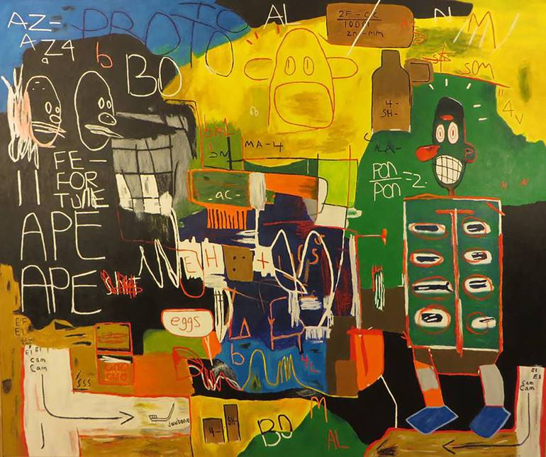 Basquiat Case Study Painting by Tony Muscio | Saatchi Art