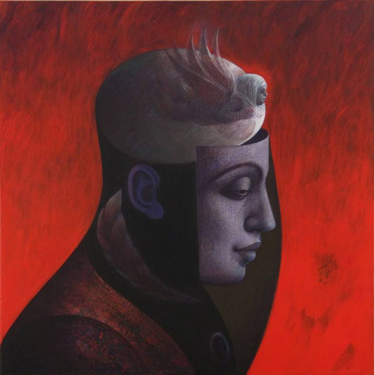 beyond the veil Painting by R M Naeem | Saatchi Art