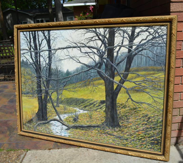 LAST GOLD OF AUTUMN (C) 2013 by K. McDermott Painting by Kathleen ...