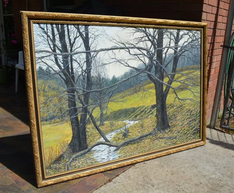 LAST GOLD OF AUTUMN (C) 2013 by K. McDermott Painting by Kathleen ...