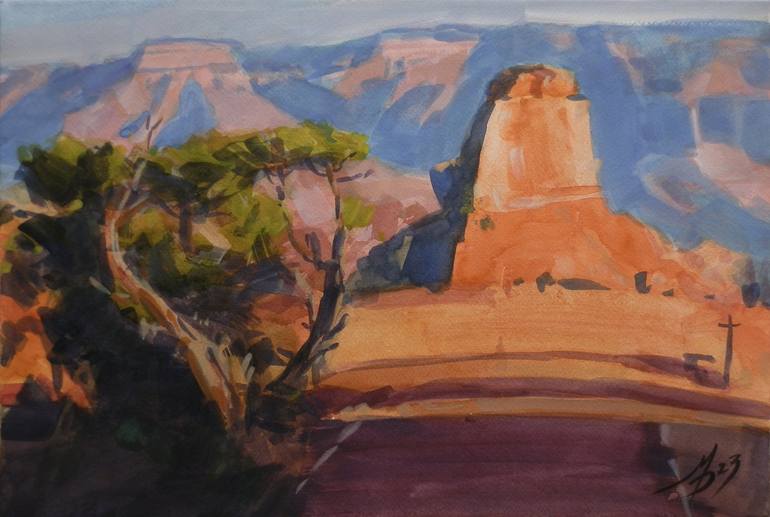 The monument Painting by Mykhailo Patskan | Saatchi Art