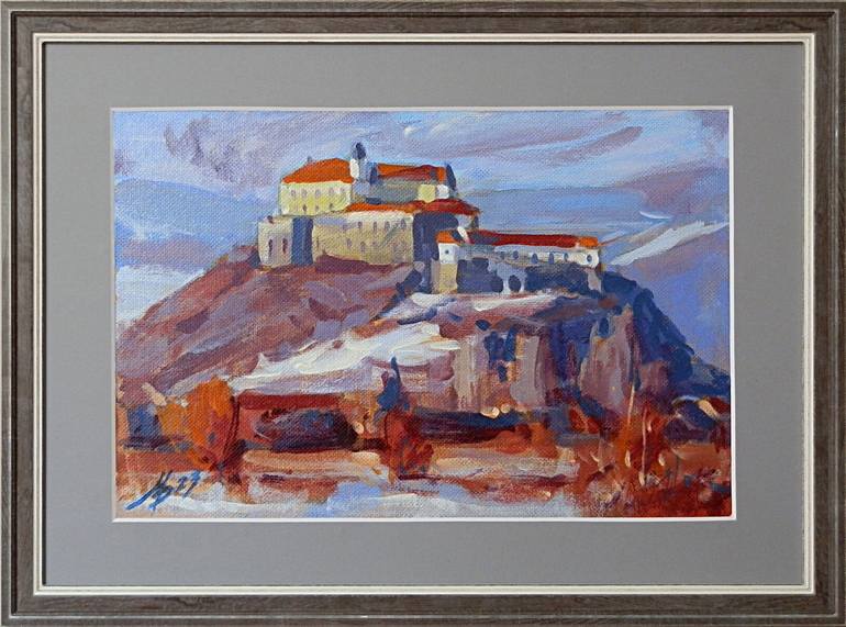 Mukachevo Castle Painting by Mykhailo Patskan | Saatchi Art