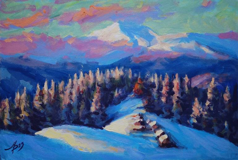 Frosty morning Painting by Mykhailo Patskan | Saatchi Art