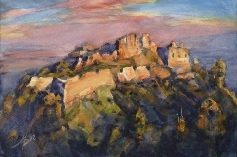 Majestic ruins Painting by Mykhailo Patskan | Saatchi Art