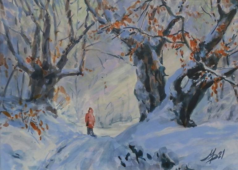 Morning in the park Painting by Mykhailo Patskan | Saatchi Art