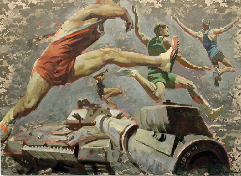 Jump Painting by Ed Potapenkov | Saatchi Art