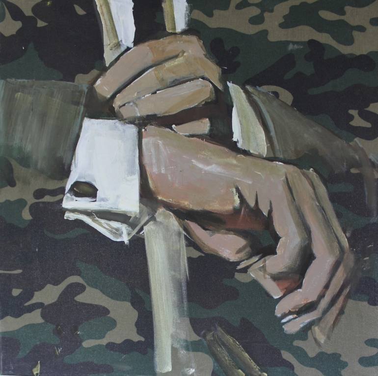 man's hands Painting by Ed Potapenkov | Saatchi Art