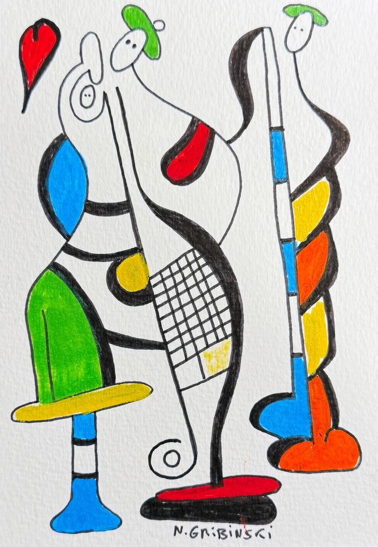 The Serenade Drawing by Nathalie Gribinski | Saatchi Art