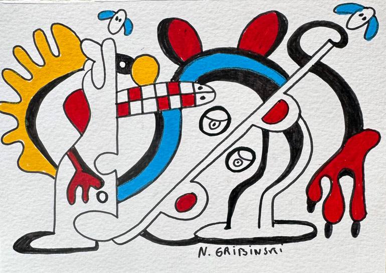 Rhythm of Awakening Drawing by Nathalie Gribinski | Saatchi Art