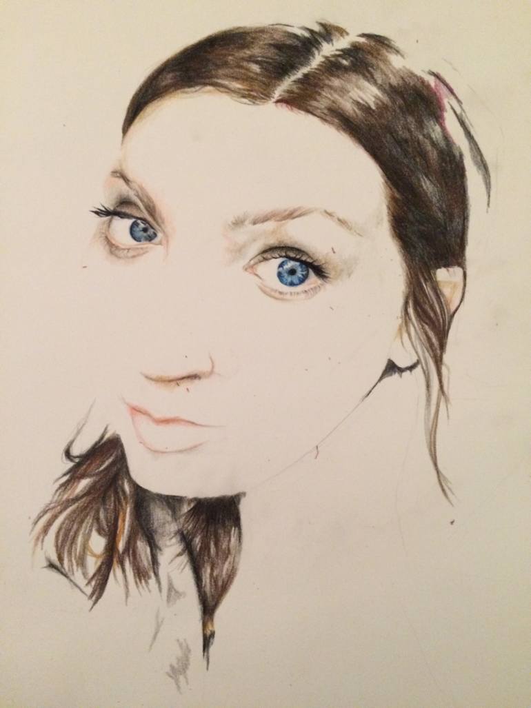 Selfie Portrait #1 Drawing by Monica Nowak | Saatchi Art