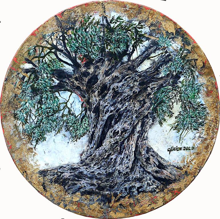 The tree of wisdom Painting by Guzide Gunduz | Saatchi Art