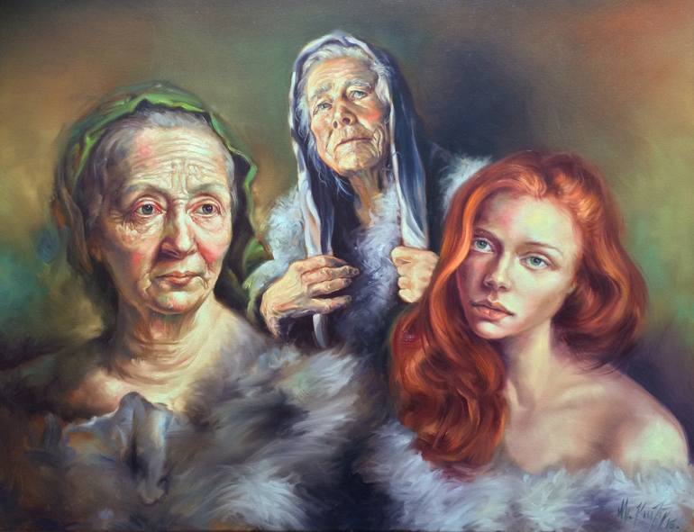 generation girl Painting by Michal Sedliak | Saatchi Art