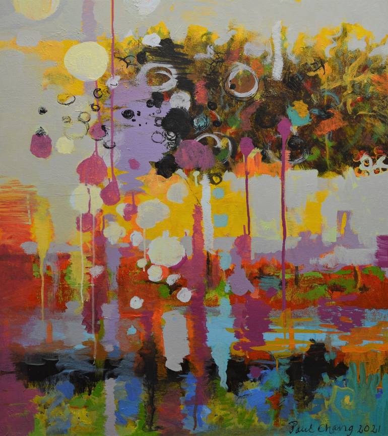 Abstract Composition #88 (storage 100D) Painting by Paul Chang ...