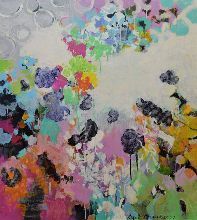 Lavender Happiness (storage #144) Painting by Paul Chang | Saatchi Art