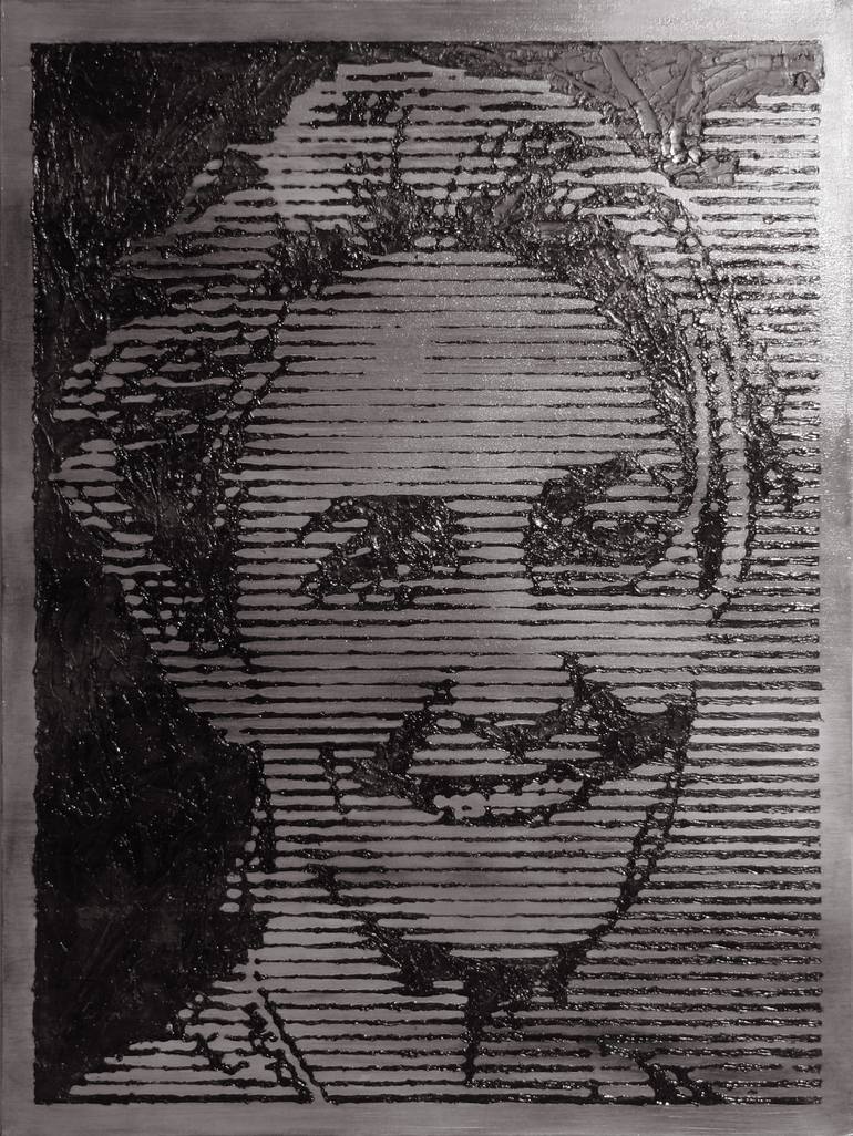 BLACK ON BLACK - Carla Painting by Robin Hill | Saatchi Art