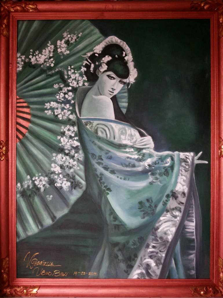 Geiko on Canvas Painting by Bobby Putro | Saatchi Art