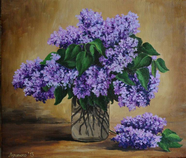 lilac mood Painting by Sergey Lutsenko | Saatchi Art