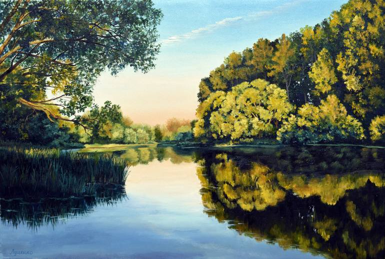 Breath of autumn Painting by Sergey Lutsenko | Saatchi Art