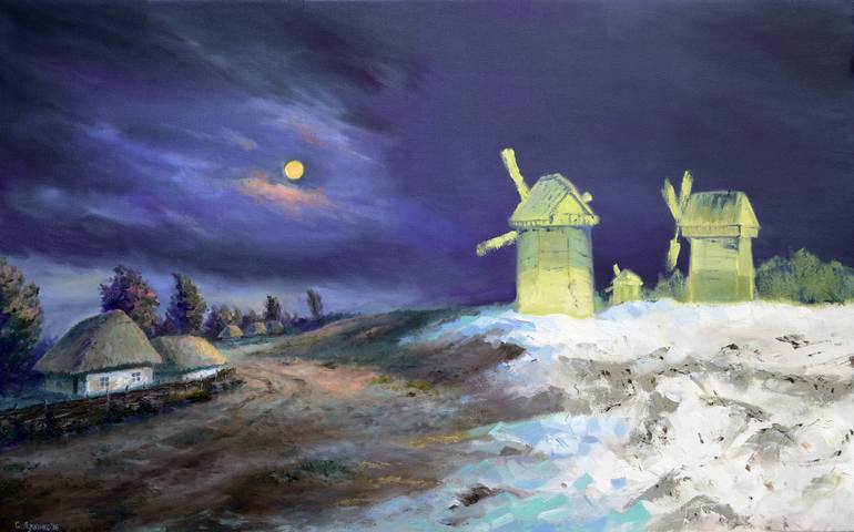 Lunar Snow Painting by Serhii Lutsenko | Saatchi Art