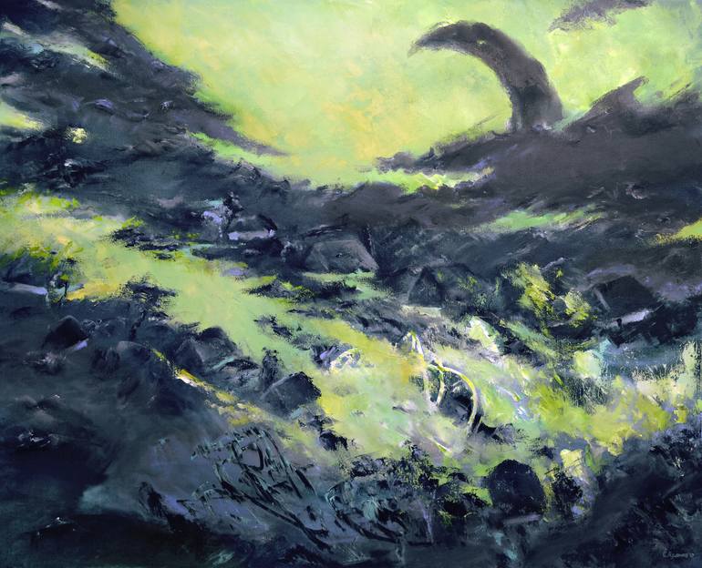 Ukrainian Night Painting by Sergey Lutsenko | Saatchi Art