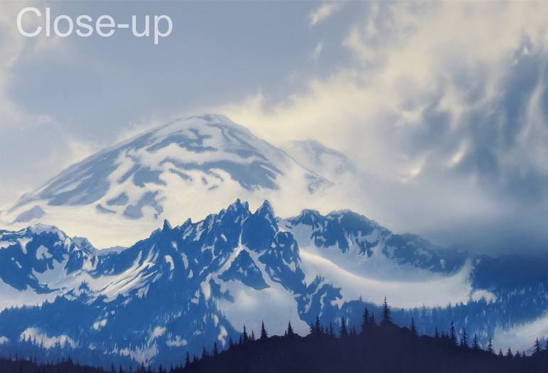 Mount Rainier (East Side) Painting by Ron Beller | Saatchi Art