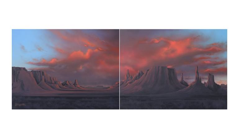 Whispers On The Wind (Diptych 2 - 30X40 canvases) Painting by Ron ...