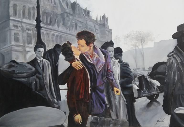 o beijo Painting by Flavio Necchi | Saatchi Art