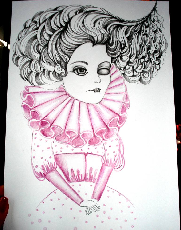 The one-eyed Queen Drawing by Tetiana Sofiichuk | Saatchi Art