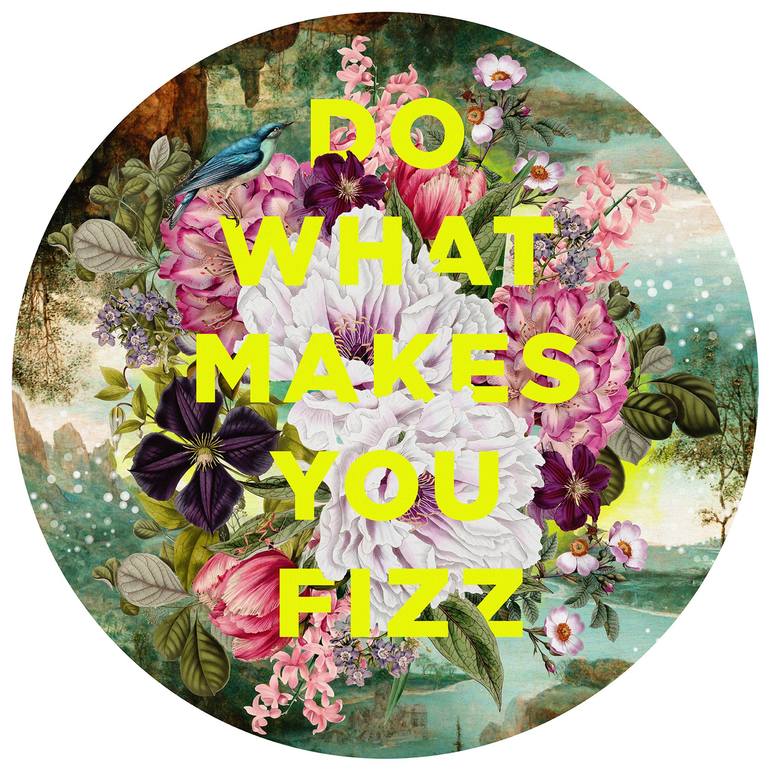 Do What Makes You Fizz Collage by Alexandra Gallagher | Saatchi Art