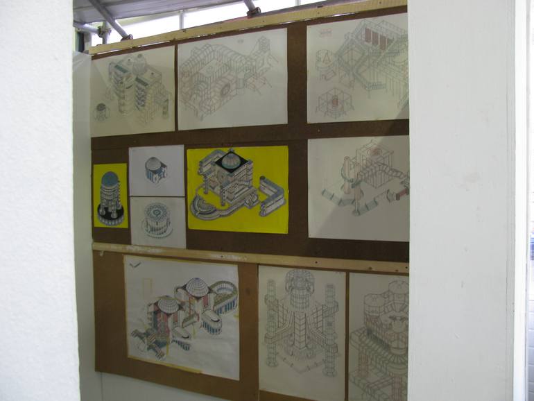 naive architectural drawing 4 Drawing by Etienne van Berlo | Saatchi Art