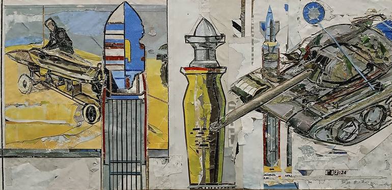 The Projectile Whisperer Collage by Sinkovics Ede | Saatchi Art