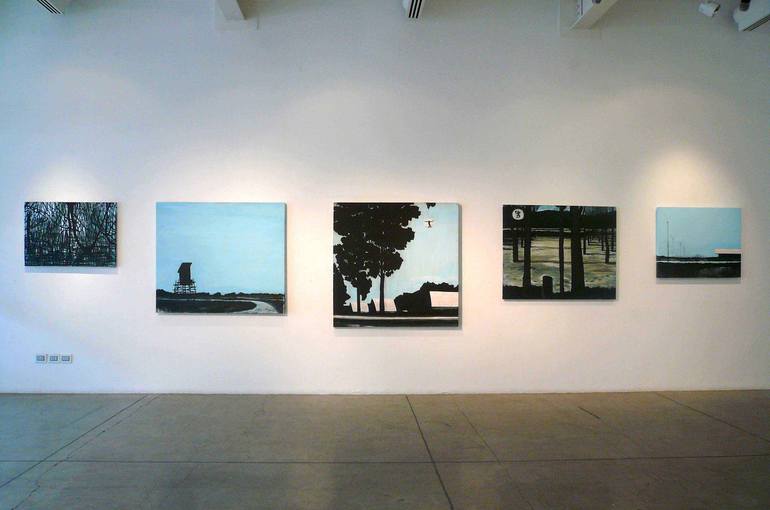 set up of the show Painting by Alejandro Quiroga | Saatchi Art
