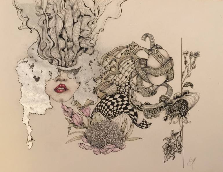 figuring out covid Drawing by Susan Estes | Saatchi Art