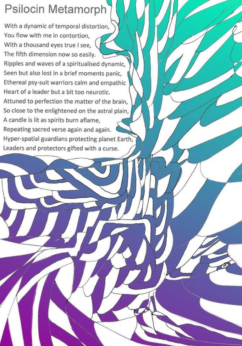 Psilocin Metamorph Drawing by Alan AP Garfoot | Saatchi Art