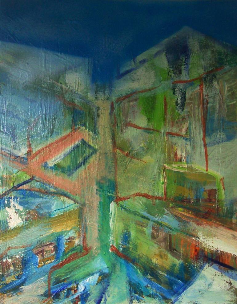 Urban Landscape Painting by Hans Michael Schenker | Saatchi Art